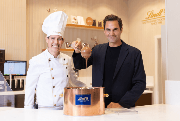 Roger Federer officially opens flagship UK Lindt store in Piccadilly ...