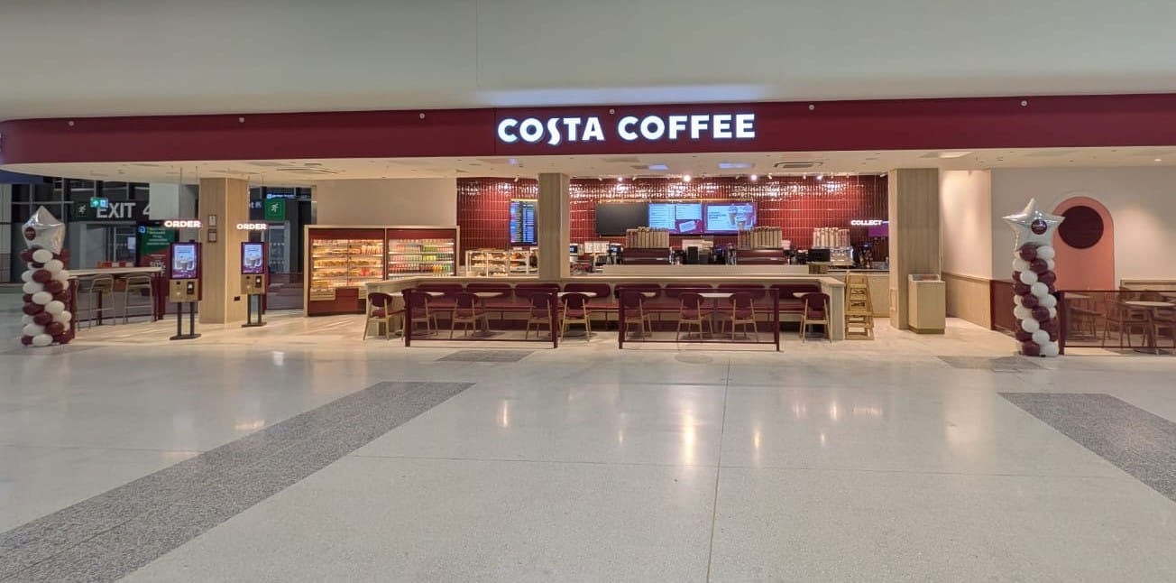 Costa Coffee opens new Landside Arrivals store at Manchester Airport