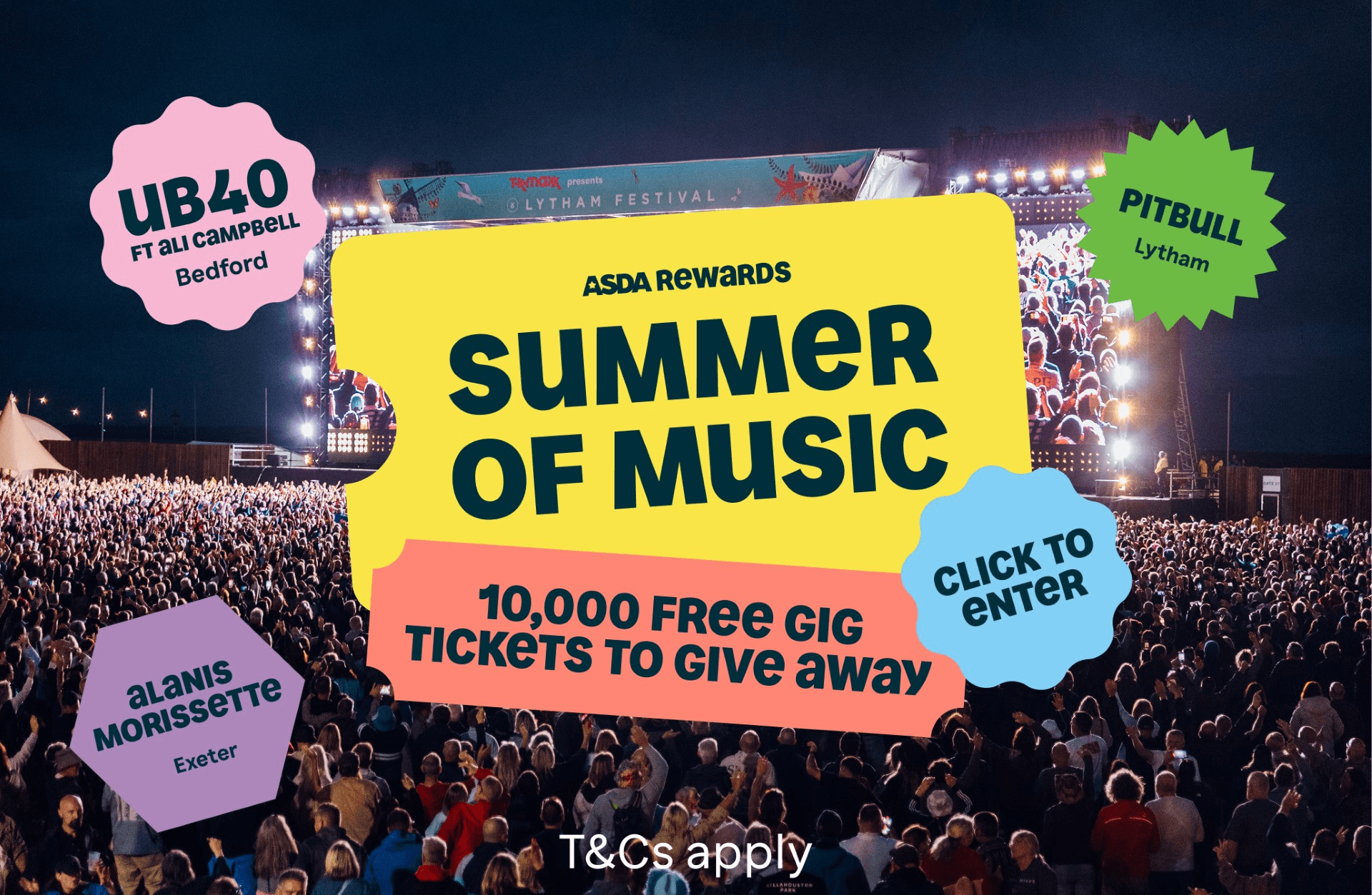 Asda Rewards launches 10,000 free concert tickets giveaway for summer