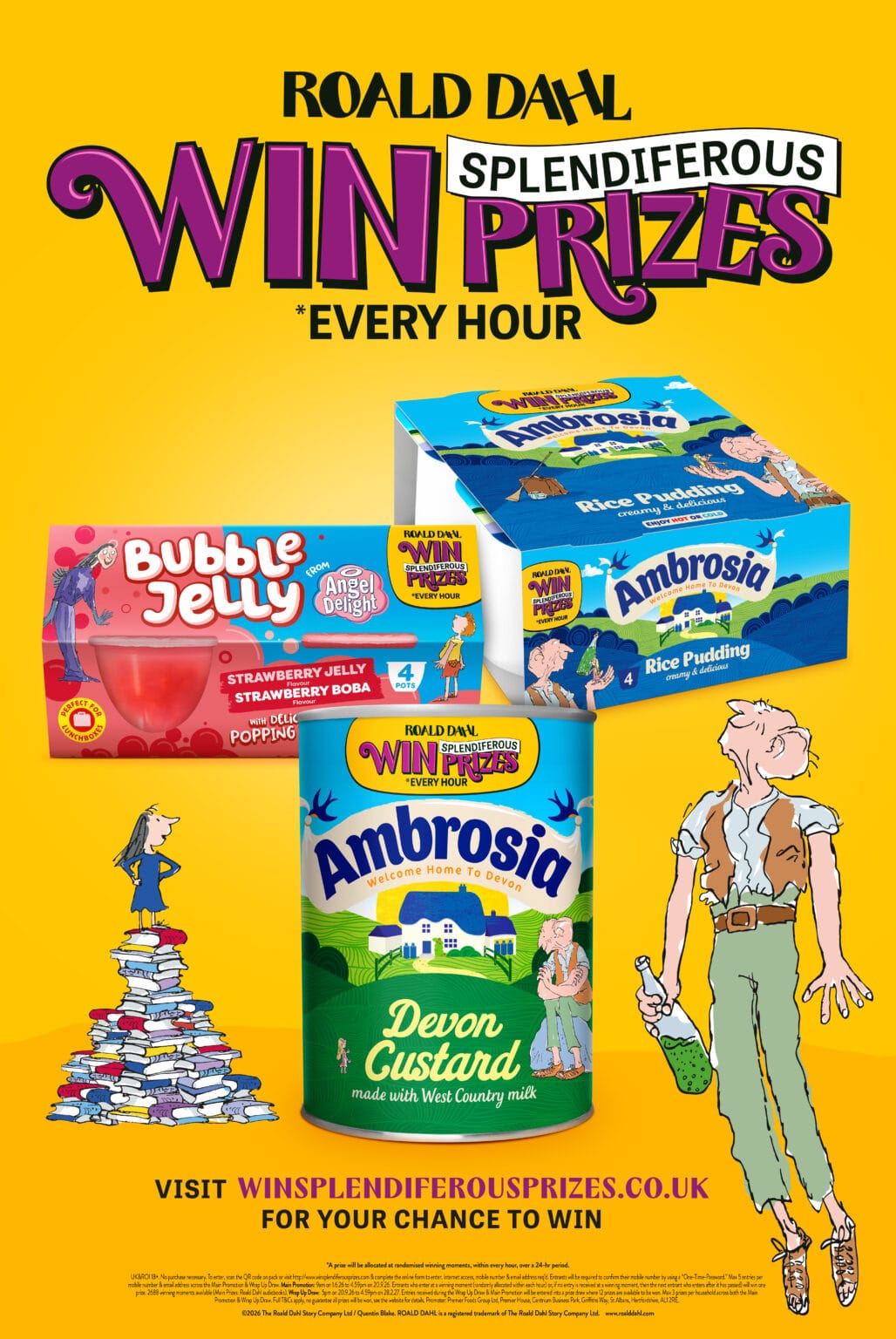 Roald Dahl & Quentin Blake to feature on Ambrosia, Angel Delight and ...